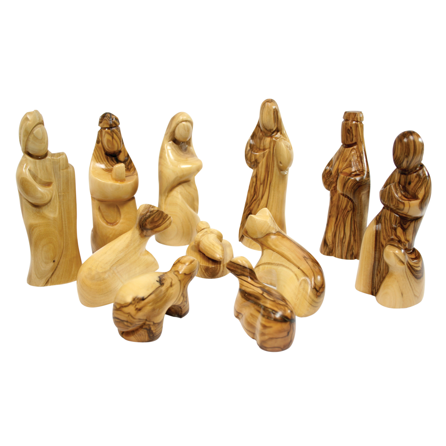 “OWN 007” Olive Wood Nativity Set – Odeh Factory